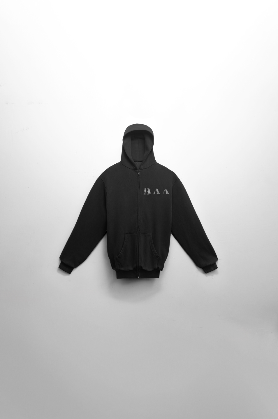 Men's Black Cropped Zip Up Hoodie | Core | Release 1 – BAA